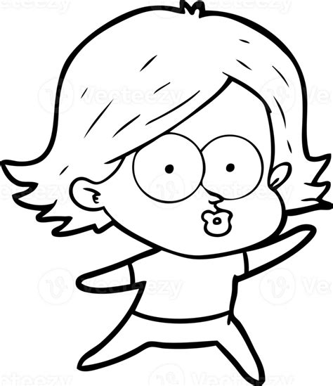 Cartoon Girl Pouting Drawing 47188011 Png