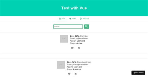 Crud With Vue Forked Codesandbox