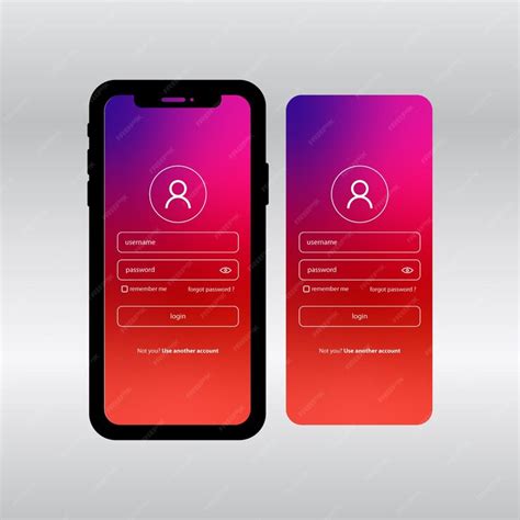 Premium Vector User Login Interface Design