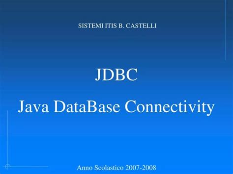 Ppt Jdbc Java Database Connectivity Powerpoint Presentation Free