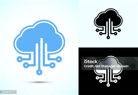클라우드 컴퓨팅 아이콘 디자인 그림입니다 데이터 스토리지 및 기술 아이콘 클라우드 컴퓨팅에 대한 스톡 벡터 아트 및 기타 이미지