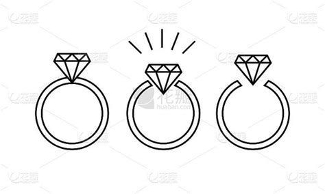 一个简单的元素集的钻石插图。