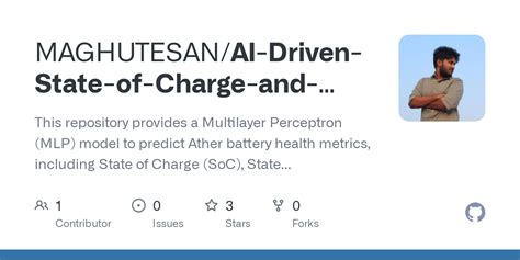 Github Maghutesan Ai Driven State Of Charge And Health Estimation For Ev Batteries This