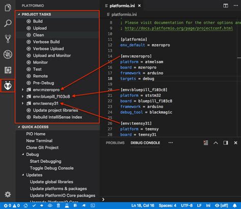 PlatformIO IDE For VSCode PlatformIO 4 0 0a23 Documentation