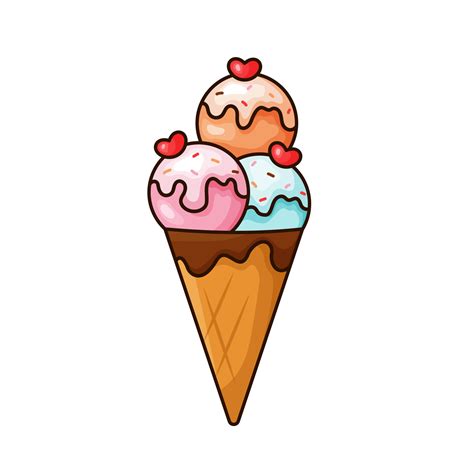 Ice Cream Vector Illustration 7537160 Vector Art At Vecteezy