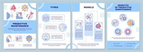 2d брошюра по профилактическому техническому обслуживанию дизайн брошюры с тонкими линейными