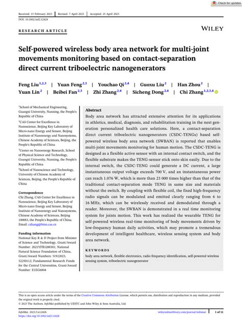 Self Powered Wireless Body Area Network For Multi Joint Movements Monitoring Based On Contact