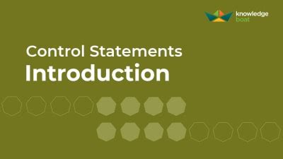 Introduction To Control Statements Video Tutorials For ICSE Computer