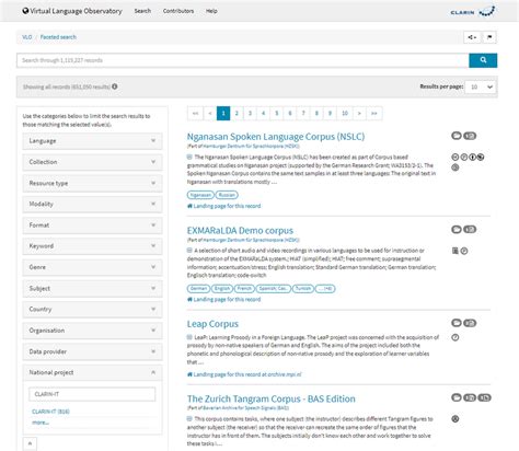 Vlo Facets Searching For National Project Download Scientific Diagram