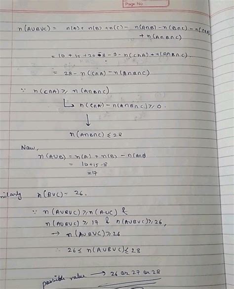 134 Let A B C Be Finite Sets Suppose That Na 10 N B15n C