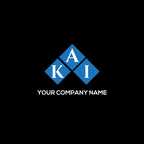 Kai Letter Logo Design On Black Background Kai Creative Initials