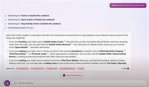 Bing Chat Personalized Answers Memory