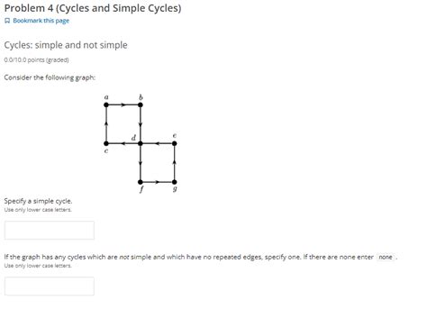 Solved Problem Cycles And Simple Cycles Bookmark This Chegg