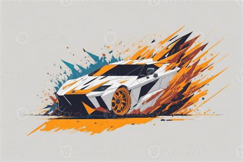 Dynamic Racing Car In Splashes Extreme Sport Illustration 27223665 Stock Photo At Vecteezy