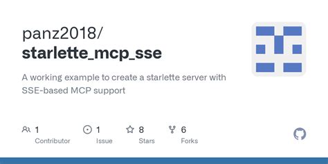 github panz2018 starlette mcp sse a working example to create a