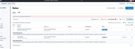 unable to create alert rule under synthetics and uptime synthetics discuss the elastic stack