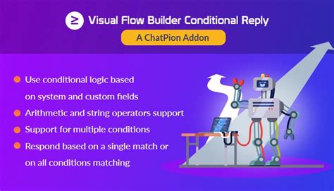visual flow builder conditional reply a chatpion add on xerone it