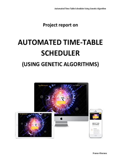 Automated Timetable Scheduler Pdf Genetic Algorithm Evolution