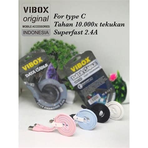 Jual SS Kabel Data VIBOX TYPE C 200CM Kabel Charger VIBOX USB TYPE C 2M Kabel Casan VIBOX TIPE C