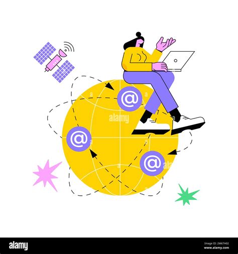 Global Network Connection Abstract Concept Vector Illustration World Device Connection Global