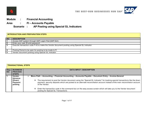 Pdf Sap F 43 Transaction Guide Vendor Posting Using Special Gl Indicator Dokumentips