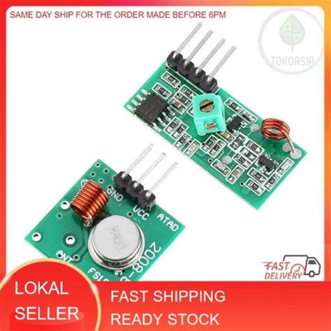 Jual Ready Stock 433mhz Rf Decoder Transmitter With Receiver Module