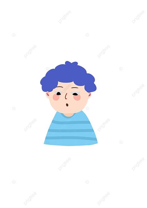 파란 머리 남자 캐릭터 일러스트 면제 소재 배경 장식 Png 일러스트 및 Psd 이미지 무료 다운로드 Pngtree