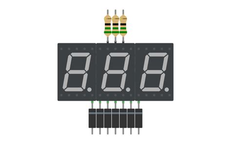 Circuit Design 3 Digit 7 Segment Display Tinkercad