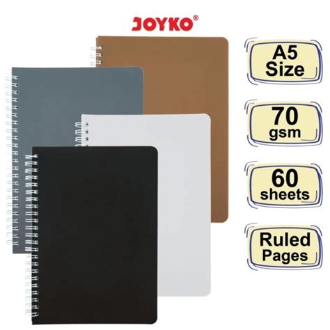 Jual Notebook Spiral A5 Joyko Nb 690 Buku Catatan Spiral Bergaris 60 Lbr 70 Gsm Shopee