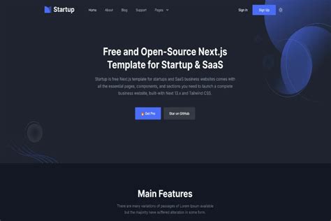 Best Free Next Js Templates To Build Fast Responsive Websites