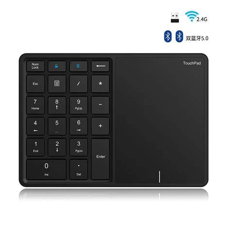 블루투스 호환 무선 숫자 키보드 터치 패드 포함 안드로이드 윈도우 Ios 노트북용 충전식 키패드 24g Aliexpress