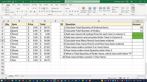 How To Pass Excel Test For Job Interview Excel Formulas And Functions Questions And Answers