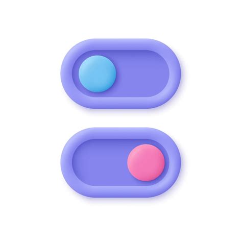 Premium Vector On Off Toggle Switch Interface Buttons 3d Vector Icon