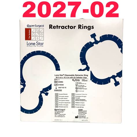 New Cooper Surgical 3308g Lone Star Disposable Retractor Ring Exp 2027