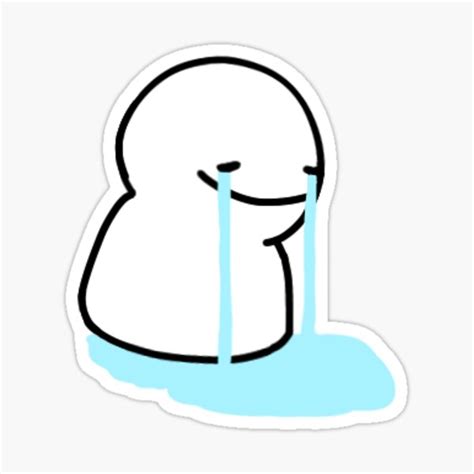 Dream Blob Crying Sticker For Sale By Eggislost Redbubble