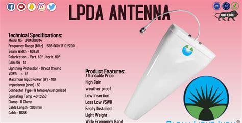 Mhz Abs Dbi Lpda Antenna For Outdoor At Rs Piece In New Delhi