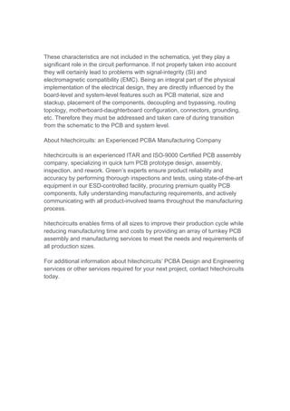 High Speed PCB Design Hitech Circuits Doc