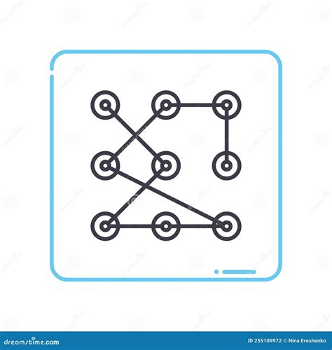 Pattern Recognition Line Icon Outline Symbol Vector Illustration Concept Sign Stock Vector