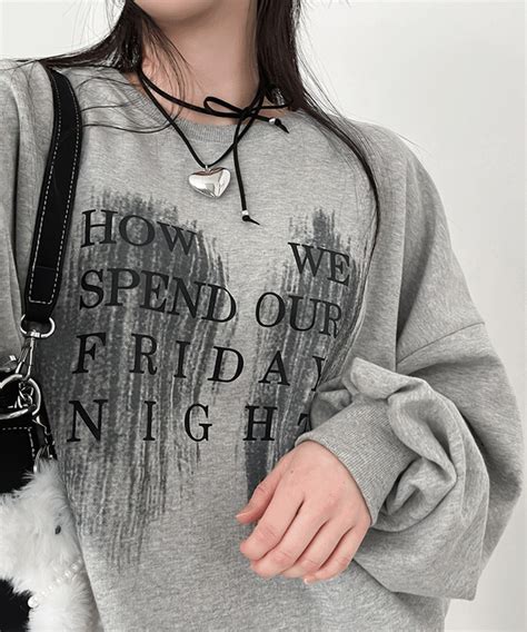 핫텐 봄신상🌷스팬드 프린팅 맨투맨 위시버킷