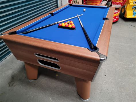 Blackball Pool Table 7x4 Walnut Aztec Coin
