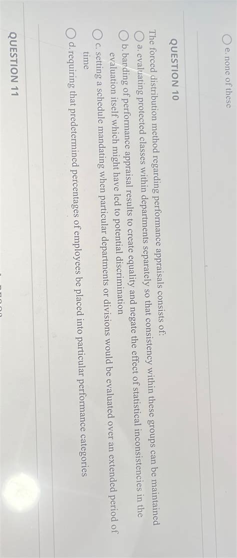 solved e ﻿none of thesequestion 10the forced distribution