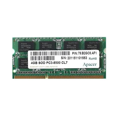 قیمت و خرید رم لپ تاپ Ddr3 تک کاناله 1066 مگاهرتز اپیسر مدل Pc3 8500