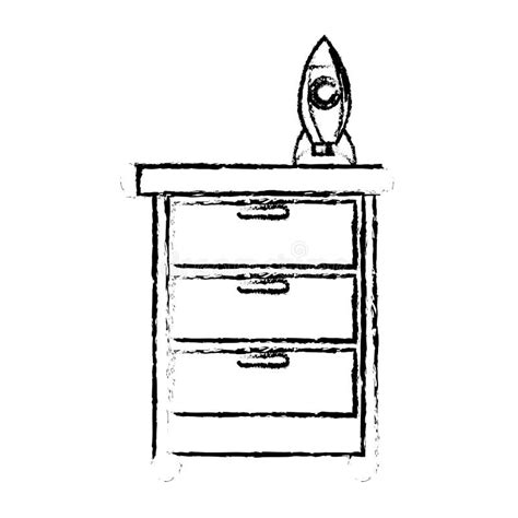 Toy On Chest Of Drawers Stock Vector Illustration Of Room 88469738