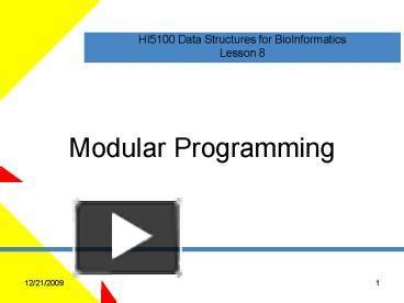 Modular Programming Presentation Free To View
