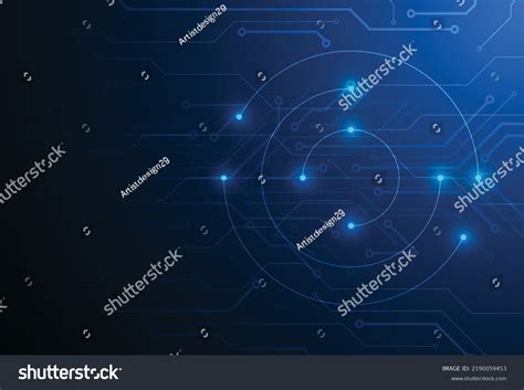 Abstract Digital Background Technology Dot Line Stock Vector Royalty Free 2190059453