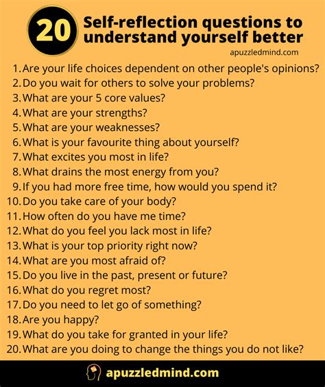27 Self Reflection Questions To Understand Yourself Better Artofit