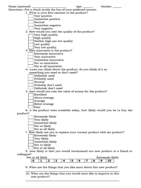 Product Testing Survey Pdf