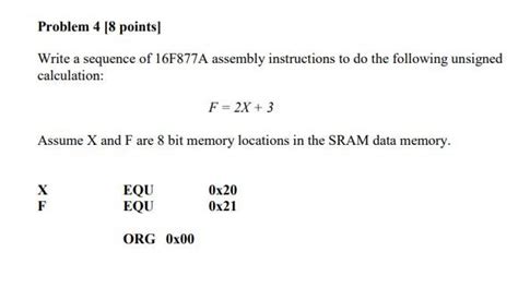 Solved Problem 4 8 Points Write A Sequence Of 16f877a
