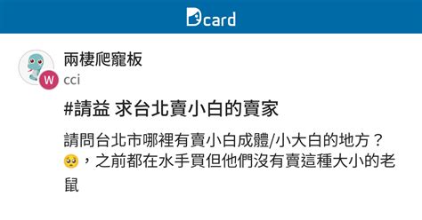 請益 求台北賣小白的賣家 兩棲爬寵板 Dcard