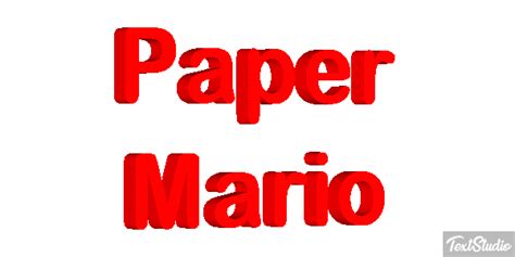 Paper Mario Videogame Animated  Logo Designs Textstudio